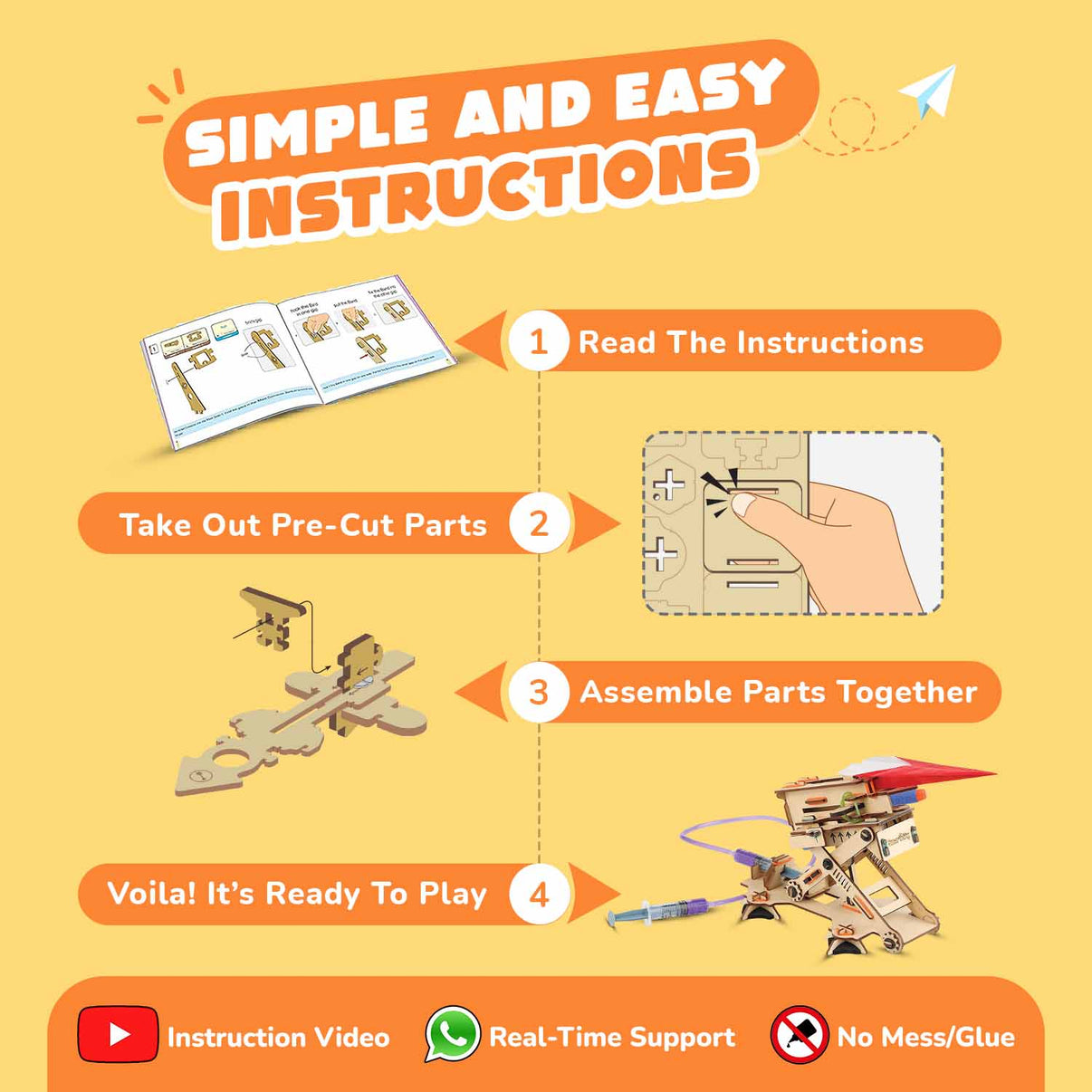 Hydraulic Plane Launcher | Build-It-Yourself STEAM Toy | 6-10 Years ...